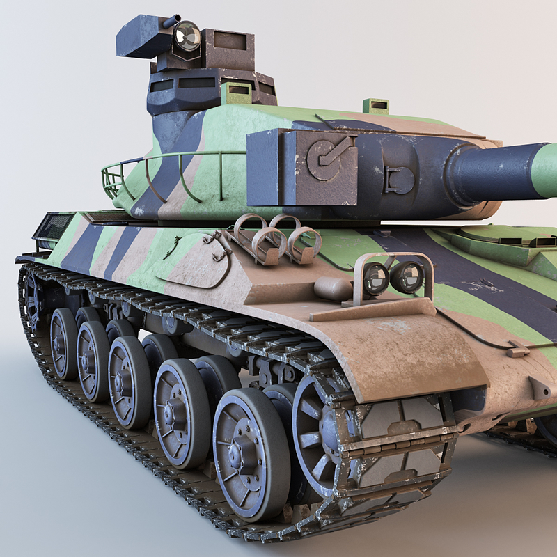 amx-32 france main battle tank 3d max