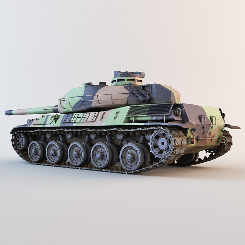 amx-32 france main battle tank 3d max