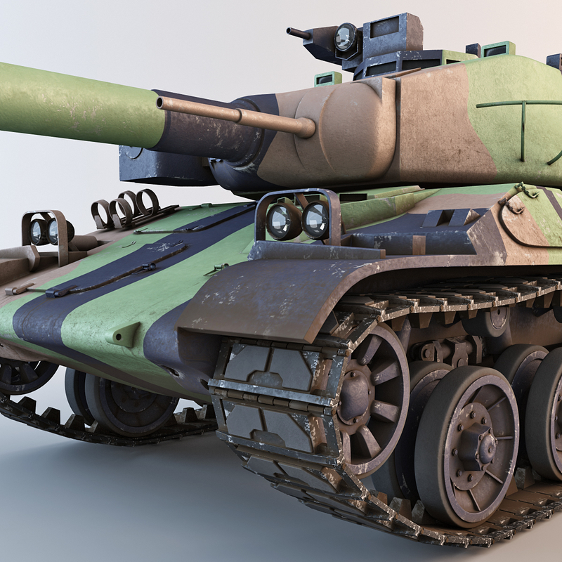 amx-32 france main battle tank 3d max