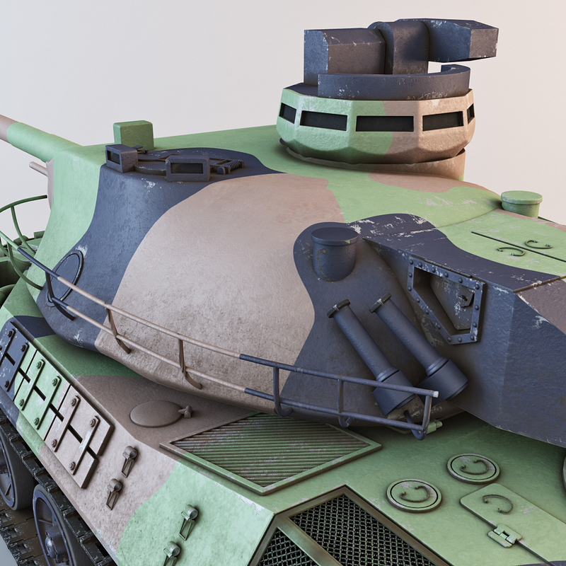 amx-32 france main battle tank 3d max
