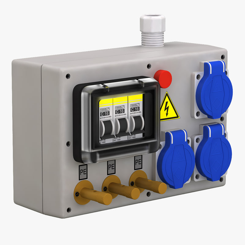 electrical panel board 3d model