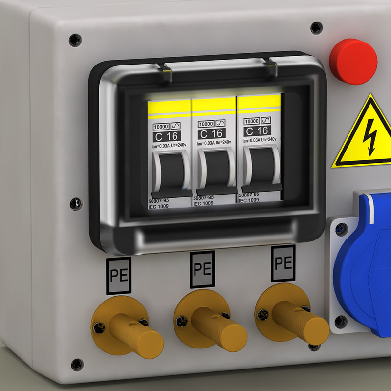 electrical panel board 3d model