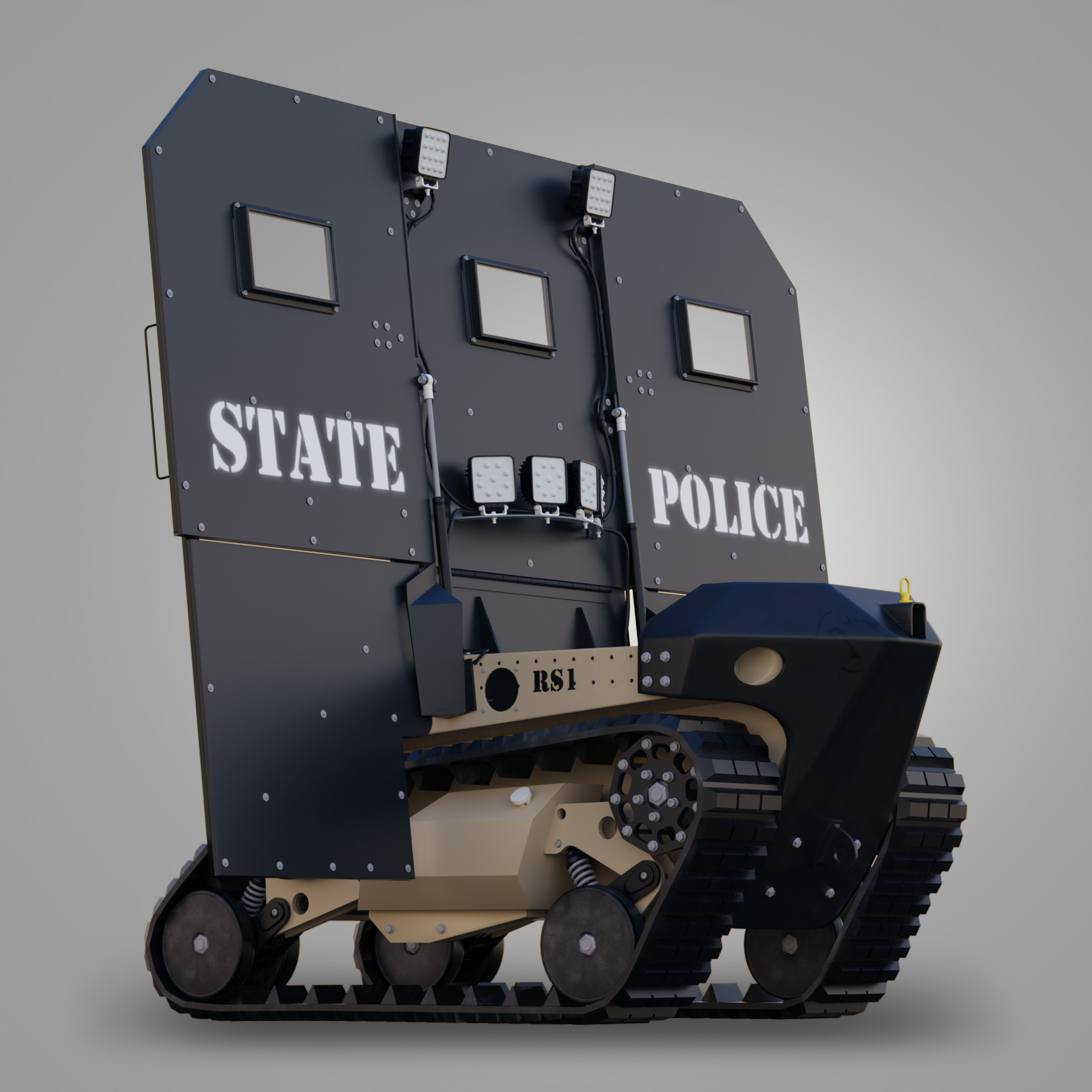 robotic ballistic shield rbs1 3d max