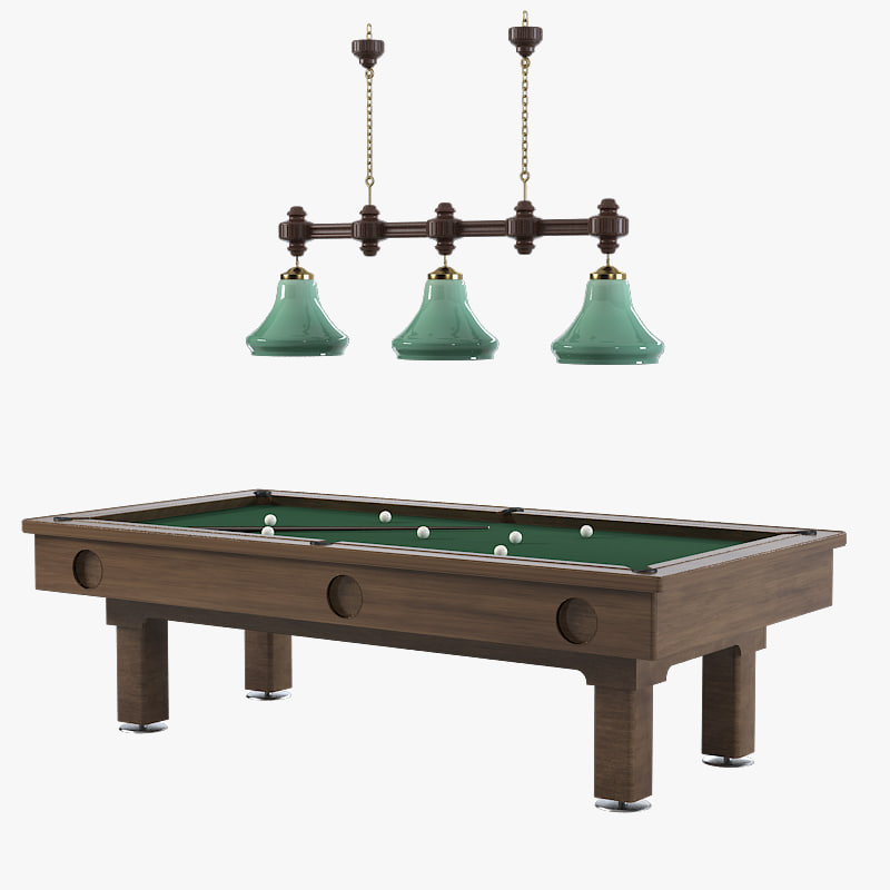 american pool table 3d model