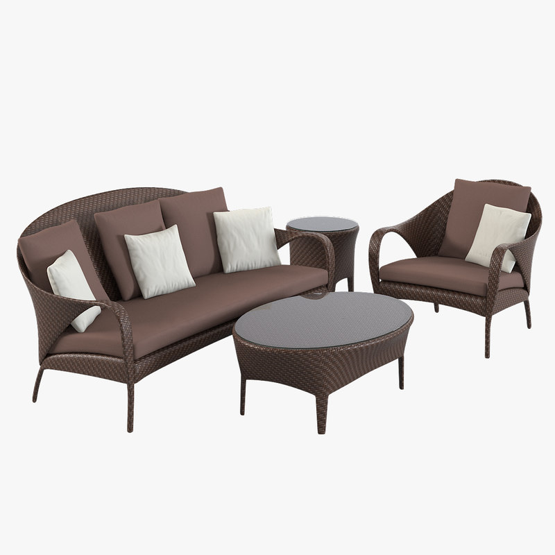 dedon tango oudoor furniture 3d model