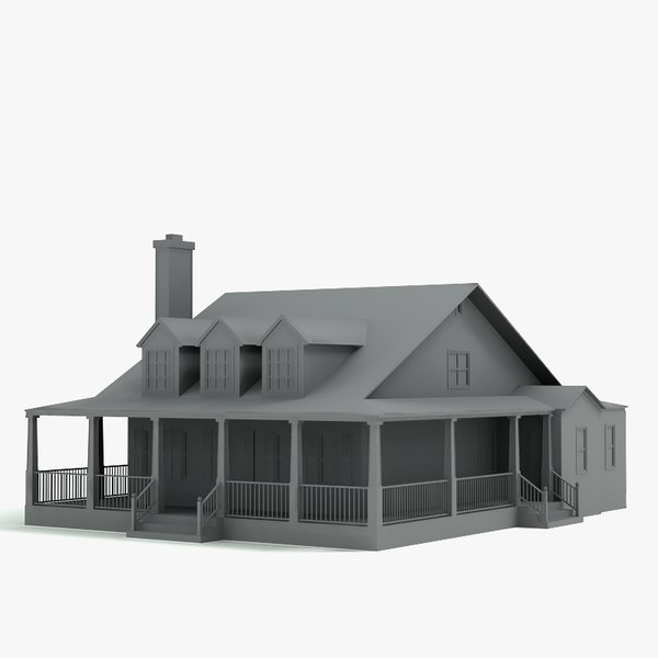 3d farmhouse building