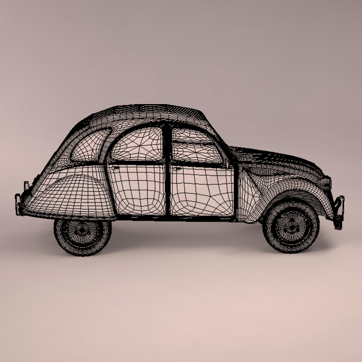 citroen 3cv 3d model