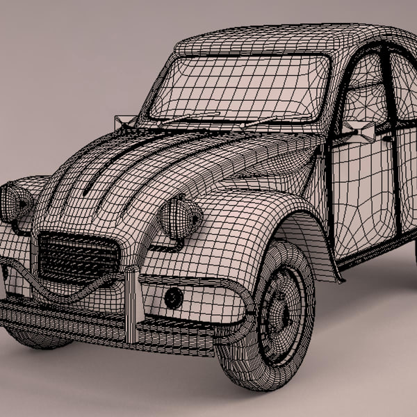 citroen 3cv 3d model