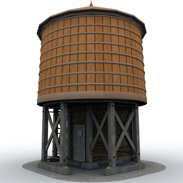3dsmax rooftop water tank