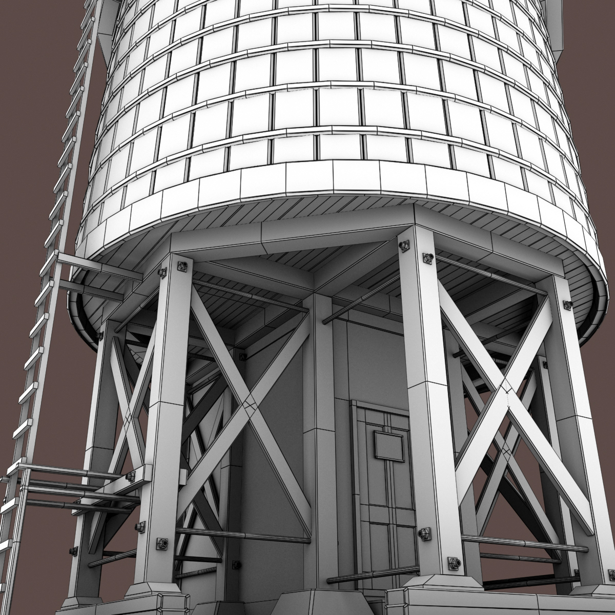3dsmax rooftop water tank