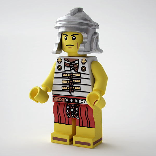 3d rigged lego roman soldier