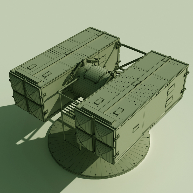 rim-7 sea sparrow missile launcher 3d max