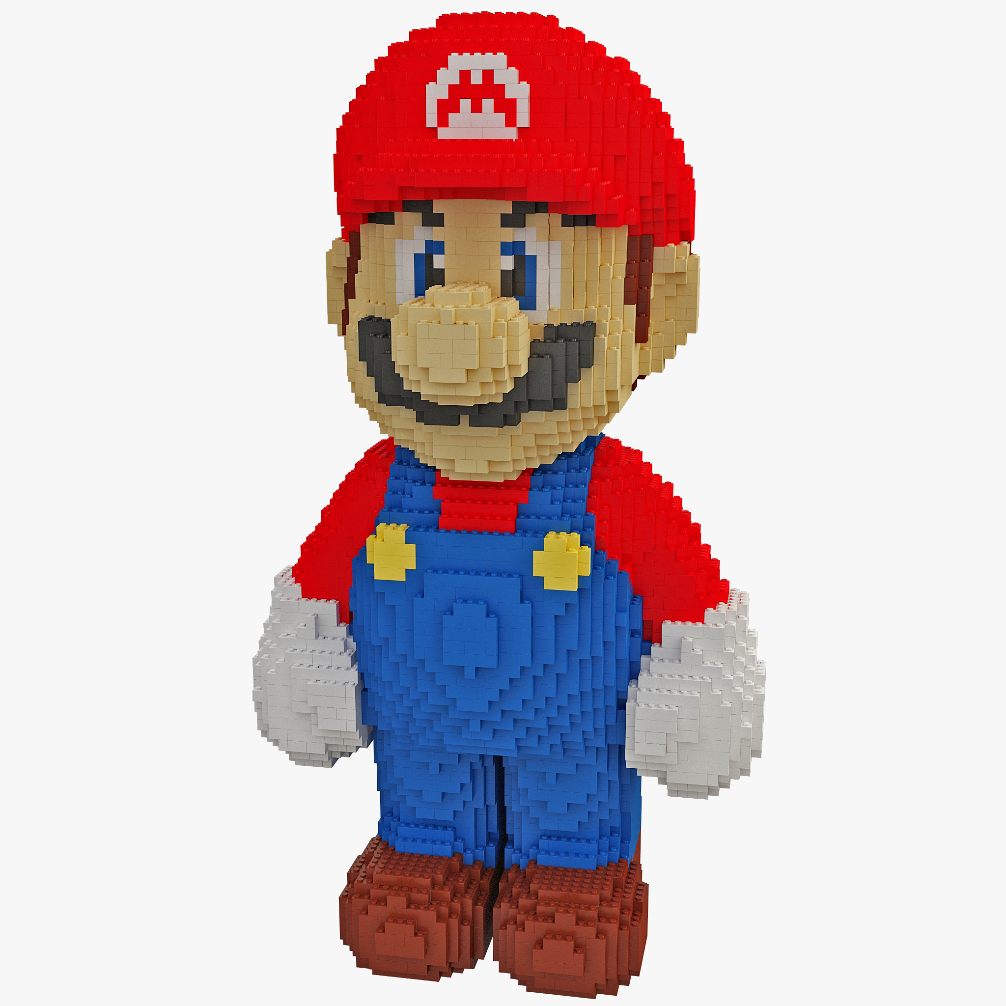 c4d lego mario modelled
