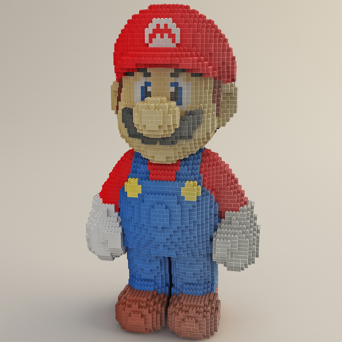 c4d lego mario modelled