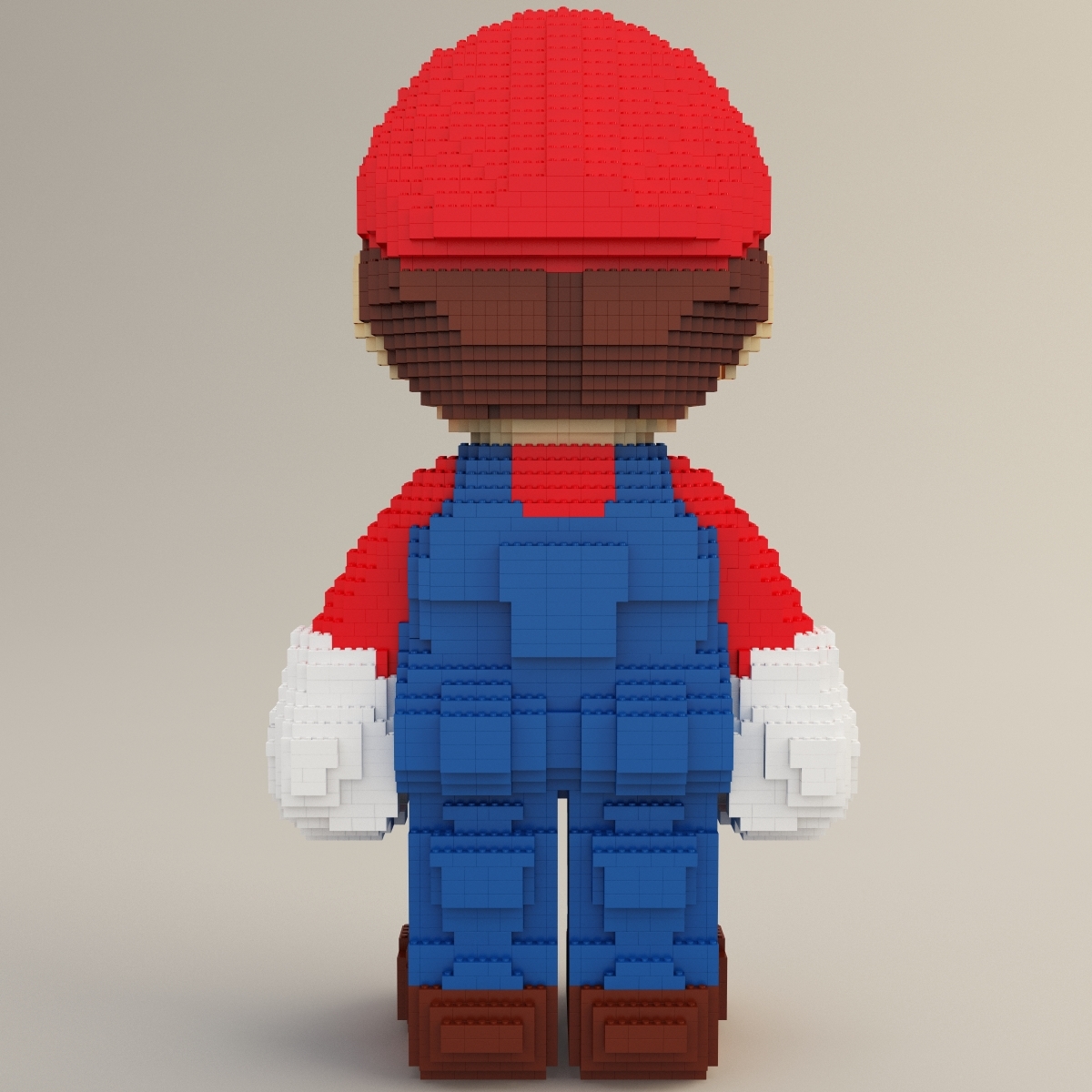 c4d lego mario modelled