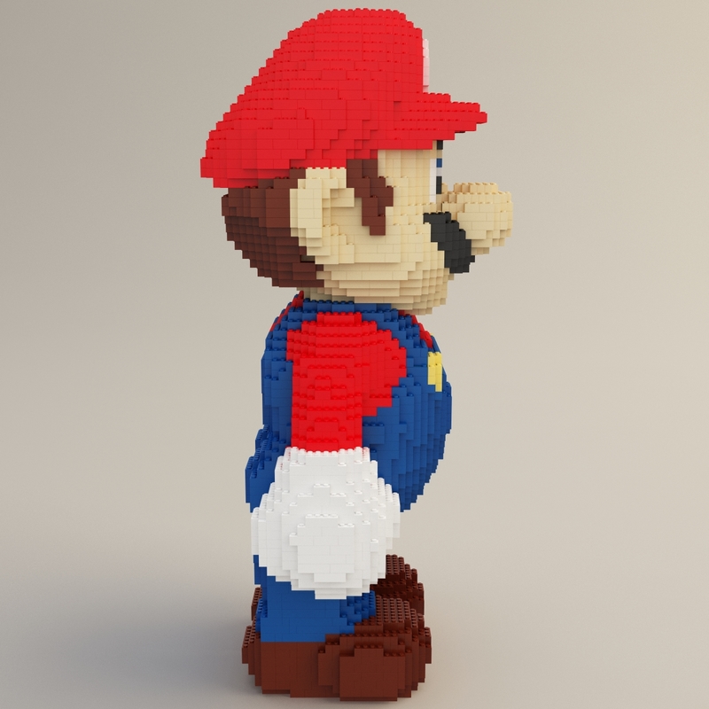 c4d lego mario modelled
