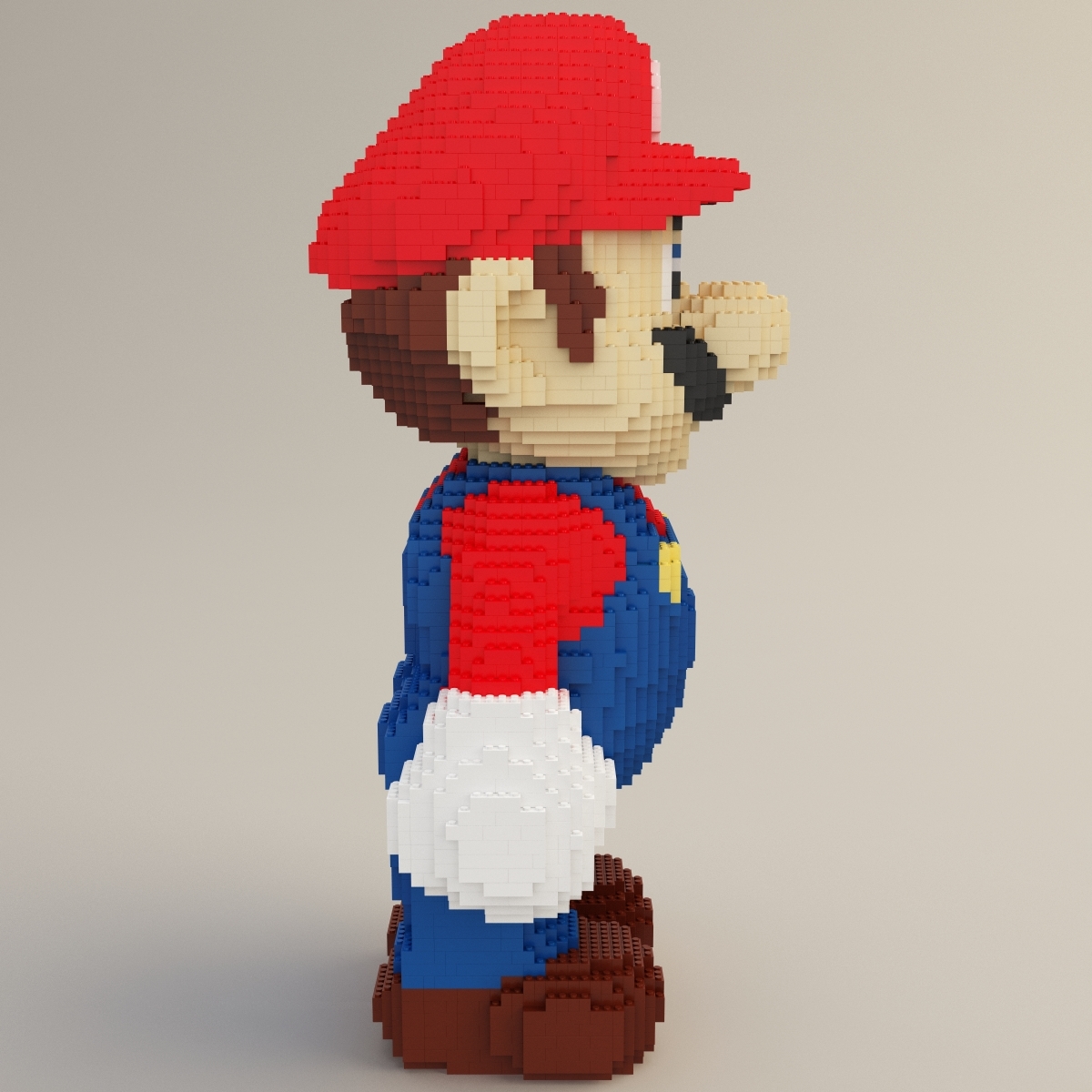 c4d lego mario modelled