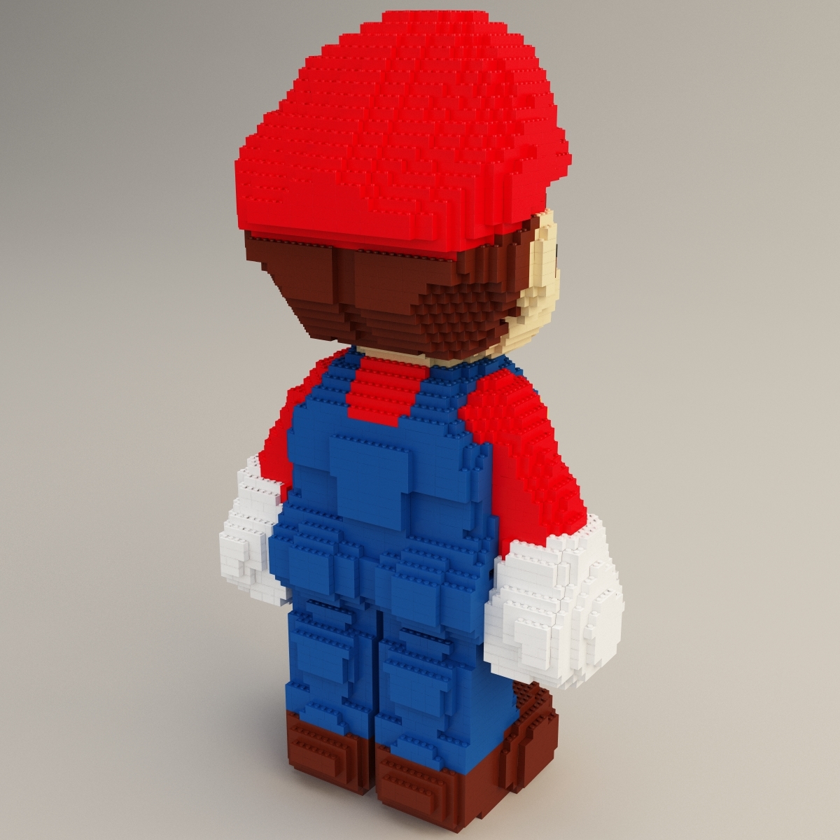 c4d lego mario modelled