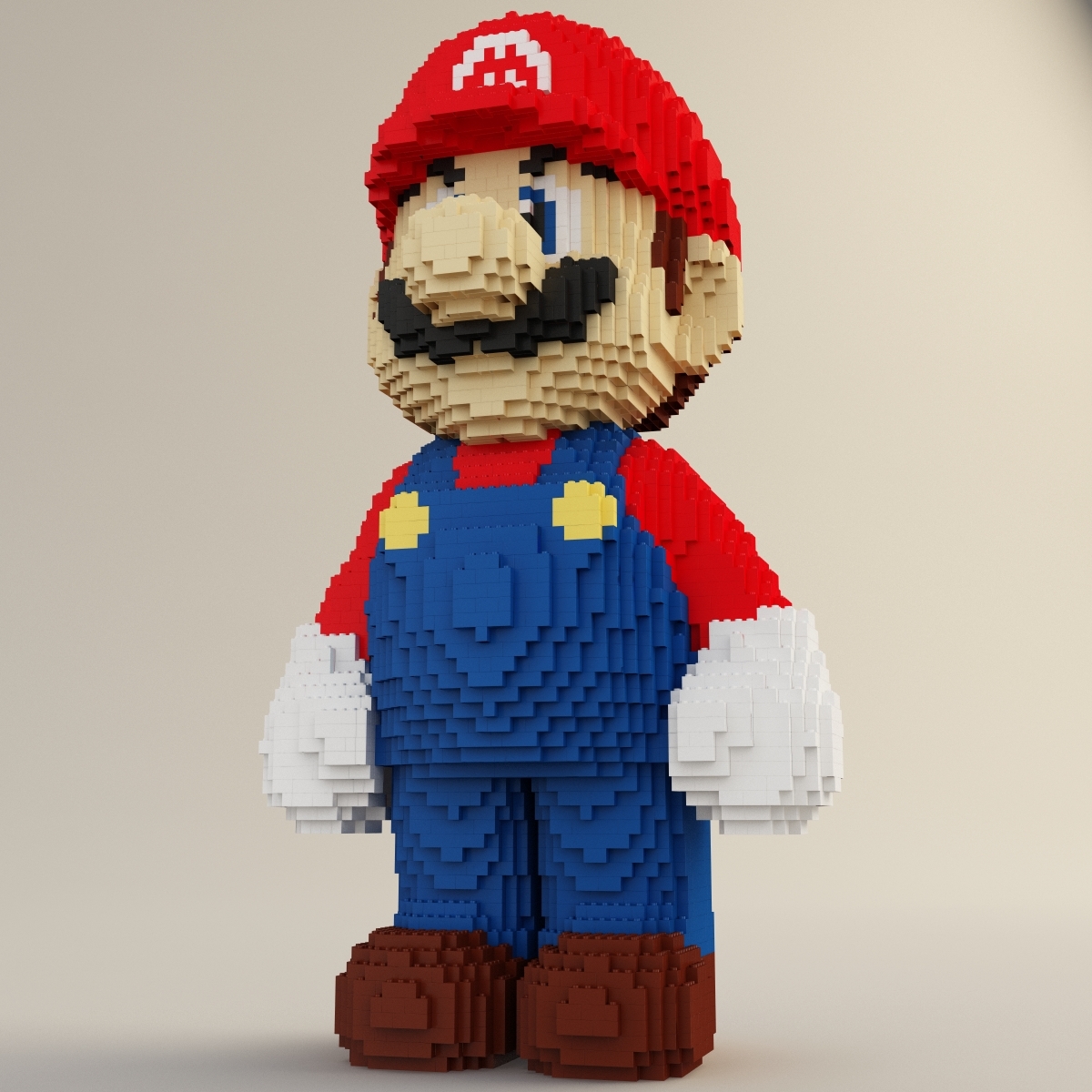 c4d lego mario modelled