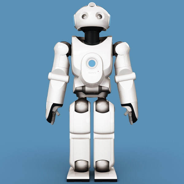 3d sony qrio robot rigged