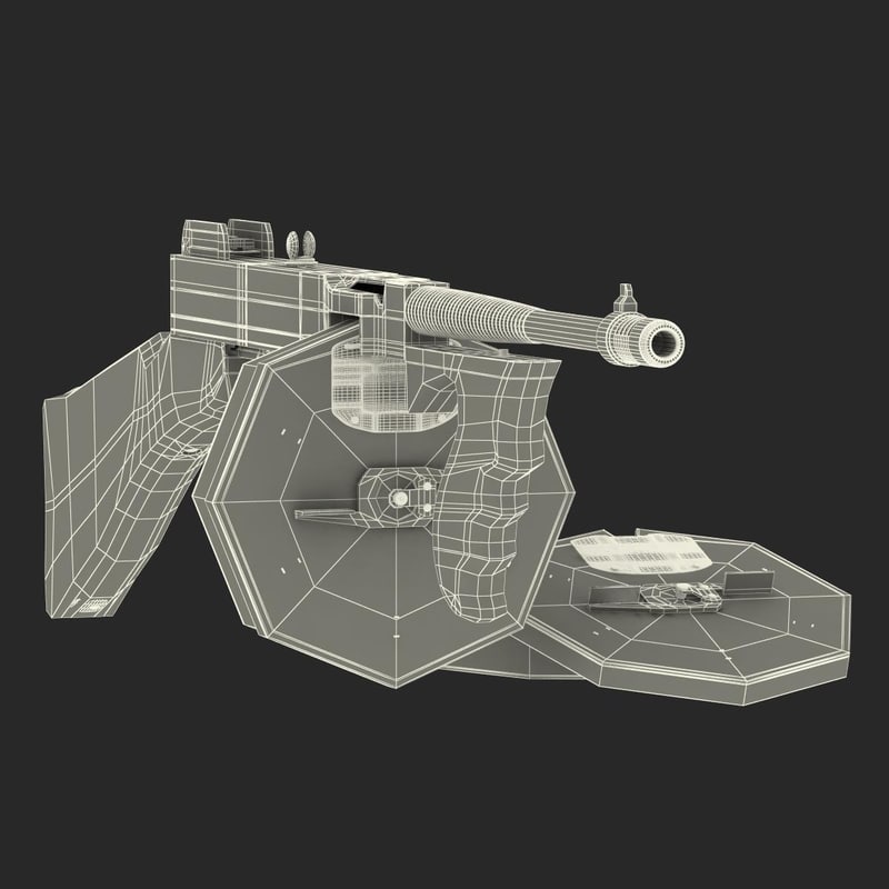 3d model tommy gun set