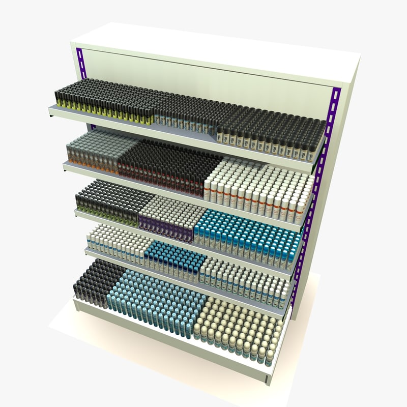 deodorant shopping shelf 3d model