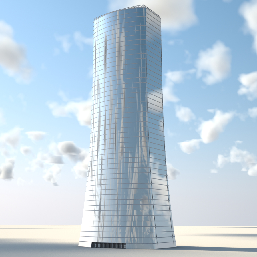 3d model skyscraper scene