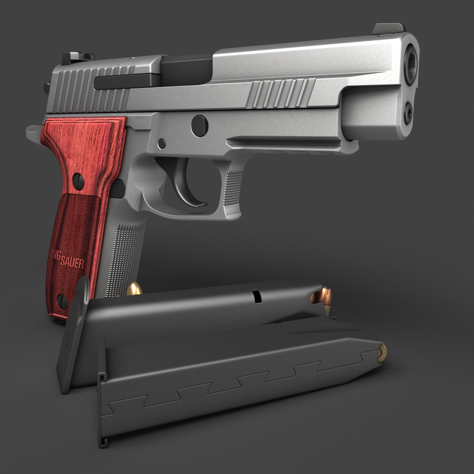 sig sauer p226 pistols 3d model