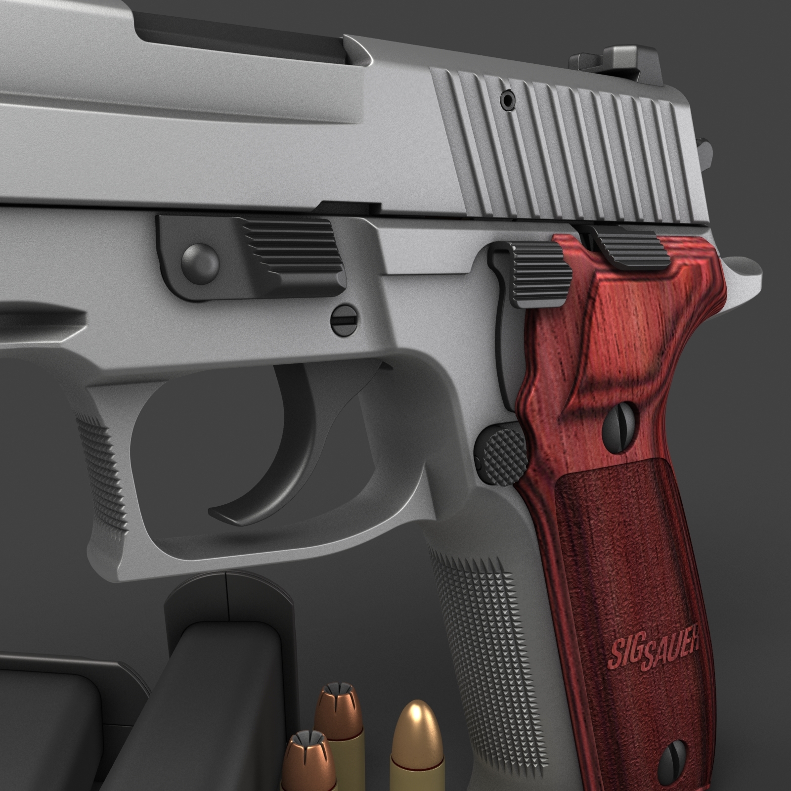 sig sauer p226 pistols 3d model