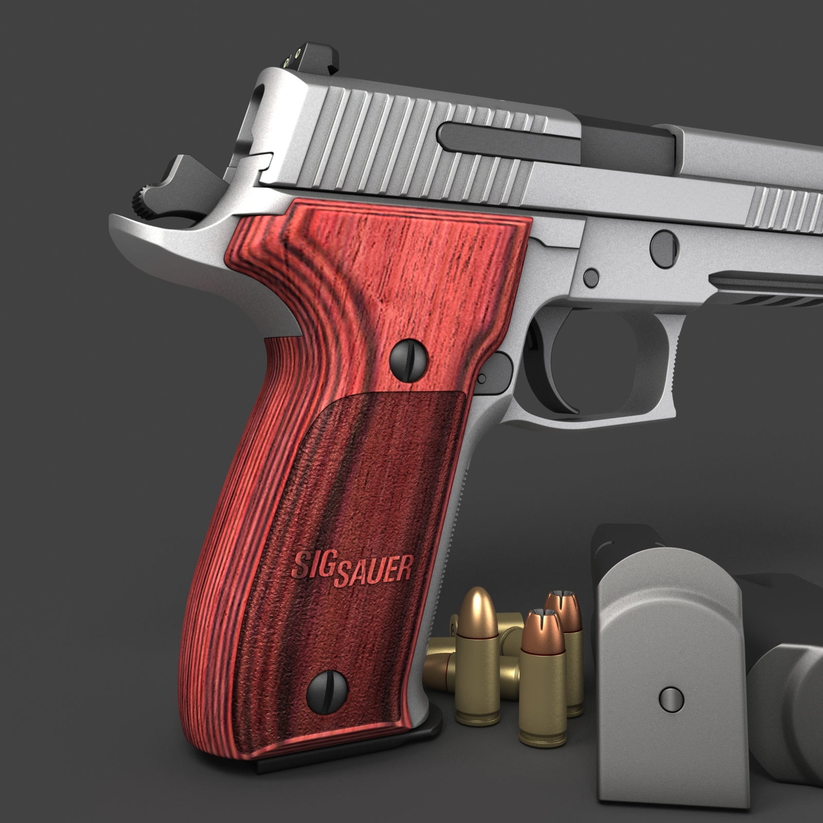 sig sauer p226 pistols 3d model