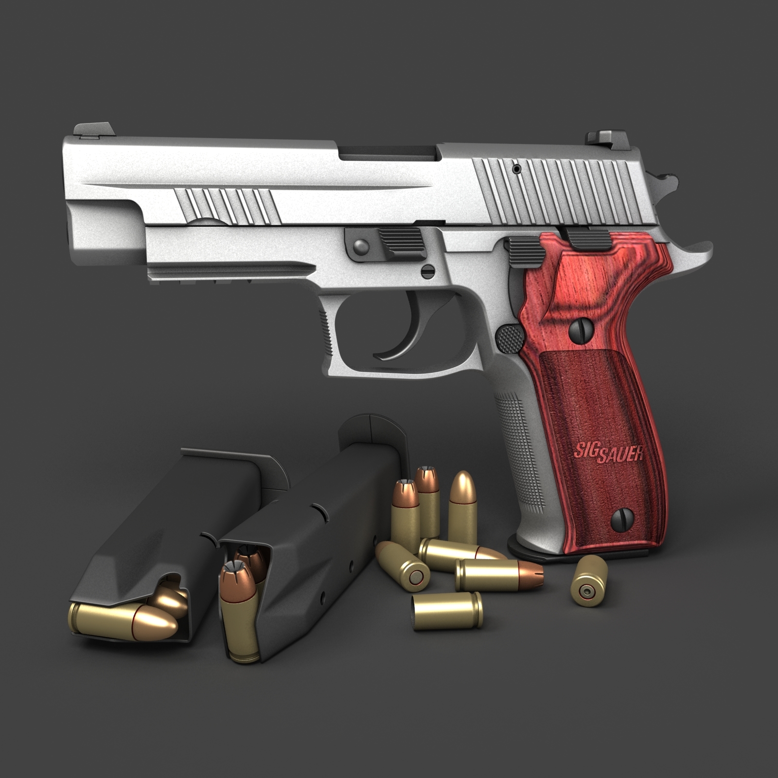 sig sauer p226 pistols 3d model