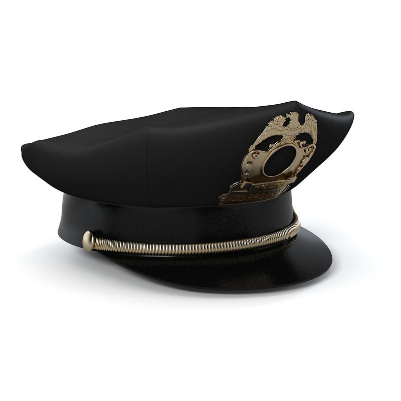 3d police hat model