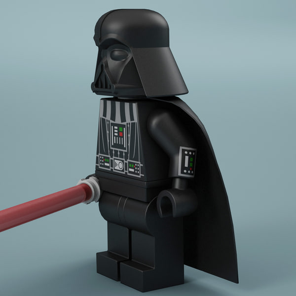 lego darth vader 3d model