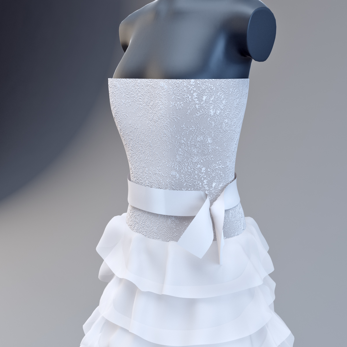 3d model wedding dress v2