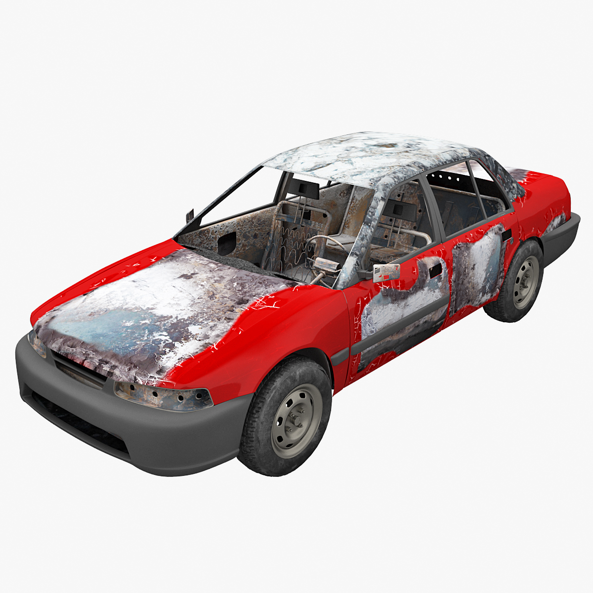 destroyed car 3 3d 3ds