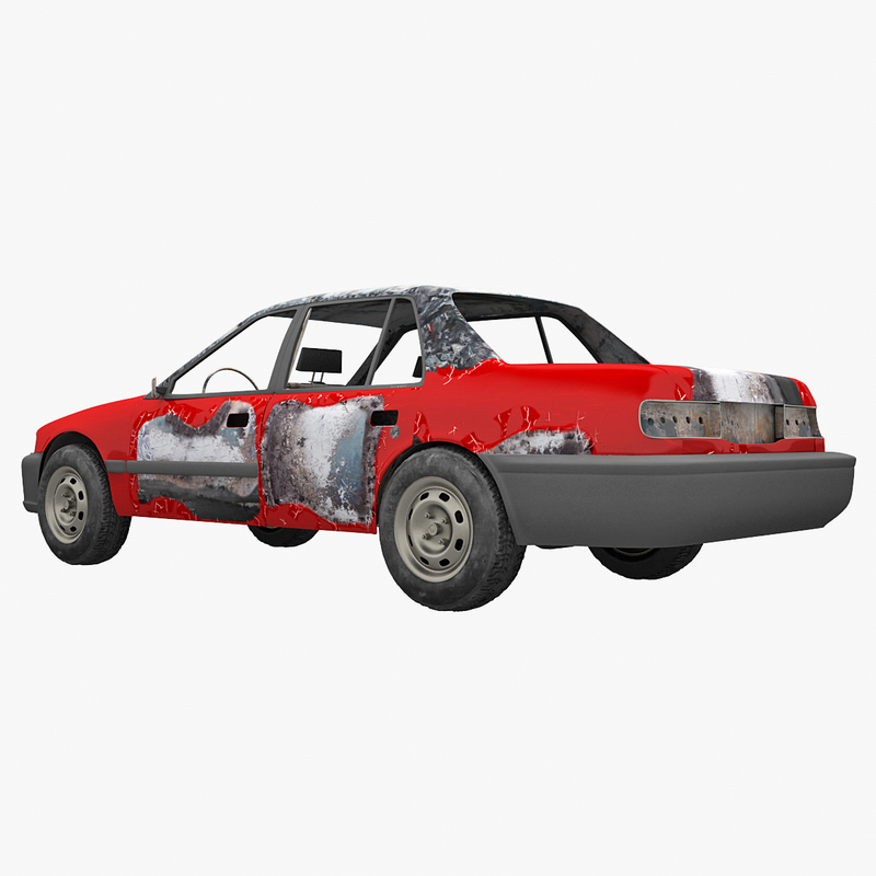destroyed car 3 3d 3ds
