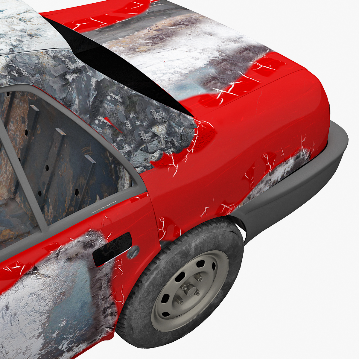 destroyed car 3 3d 3ds