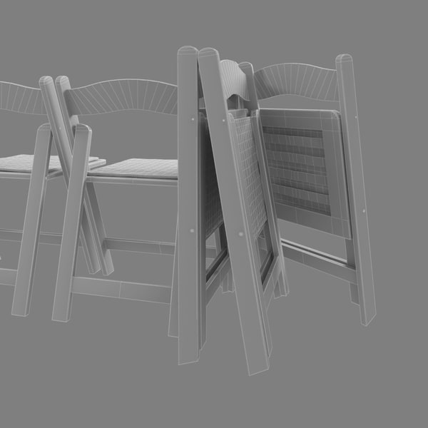 3d model folding chair