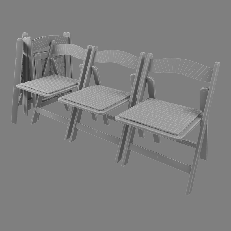 3d model folding chair
