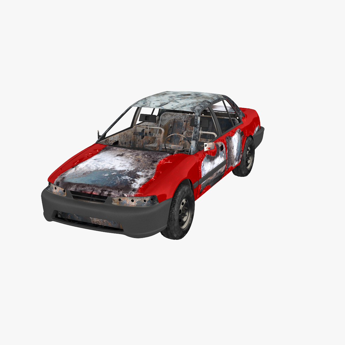 destroyed car 3 3d 3ds