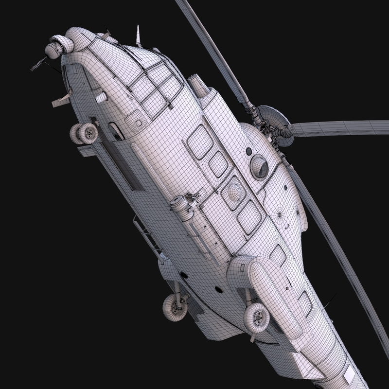 eurocopter as332l2 super puma 3d model