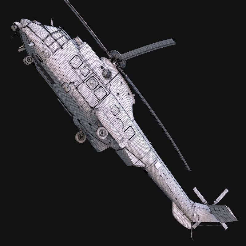 eurocopter as332l2 super puma 3d model