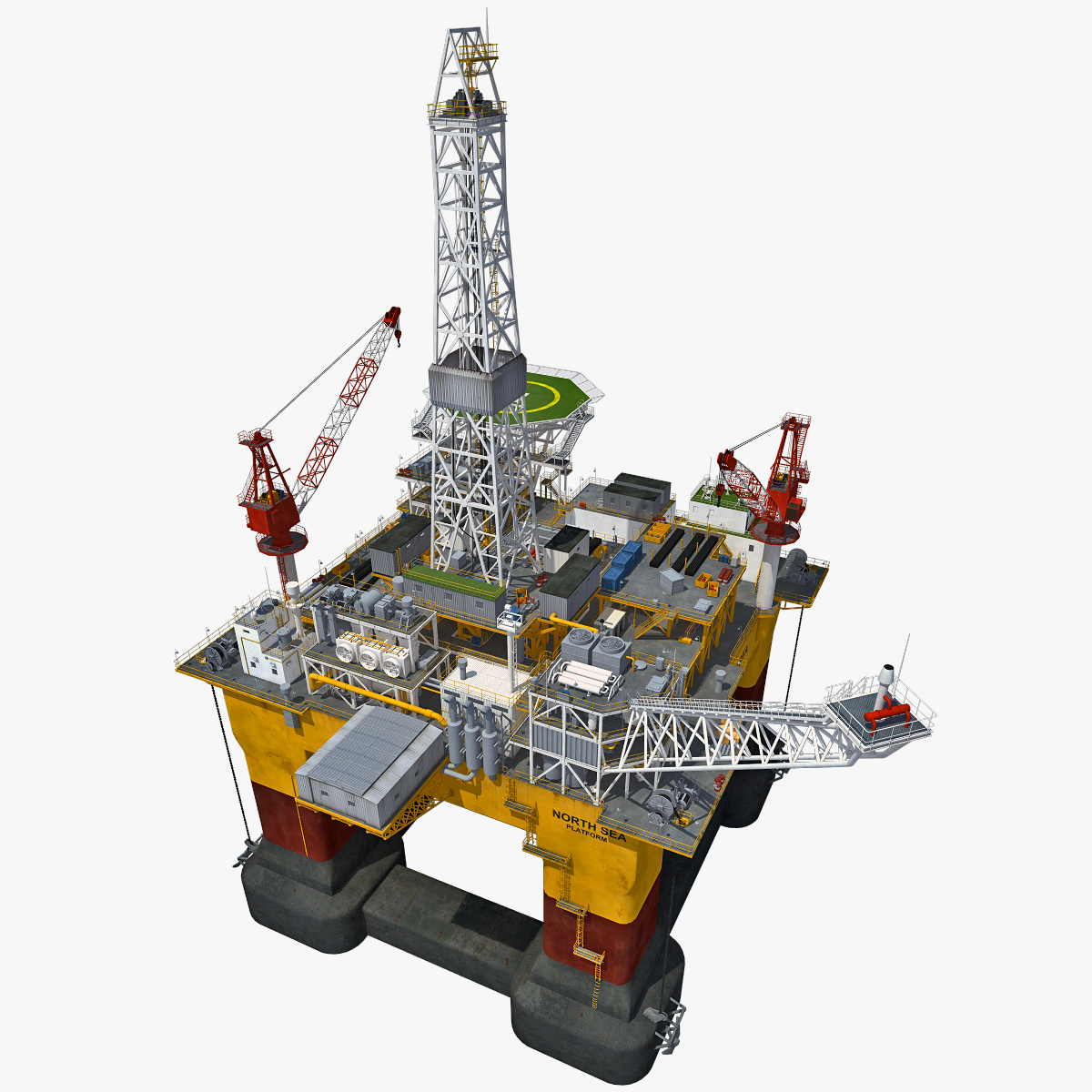 3d oil rig platform