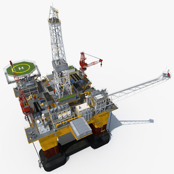 3d oil rig platform
