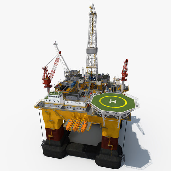 3d oil rig platform