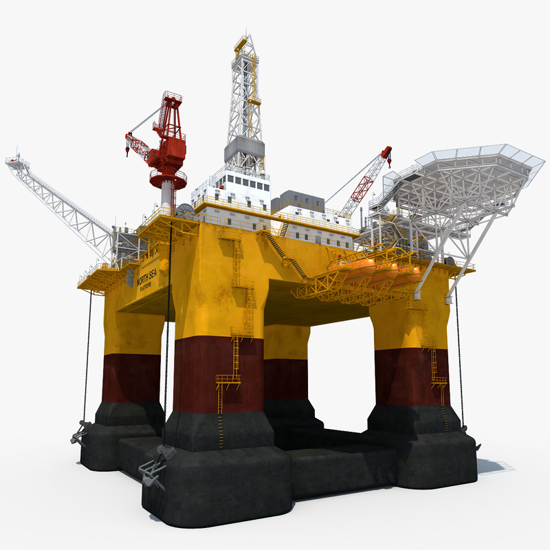 3d oil rig platform
