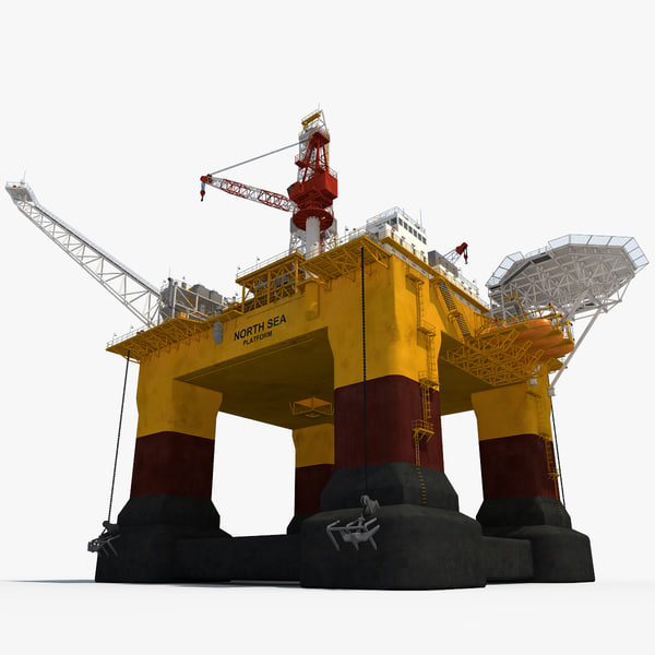 3d oil rig platform