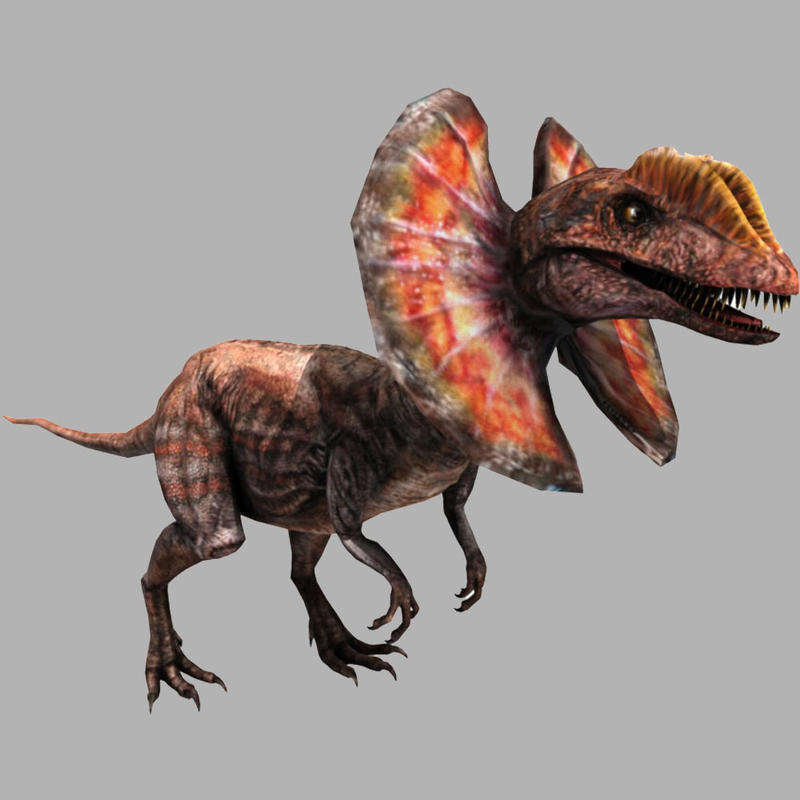 dilophosaurus rigged 3d ma