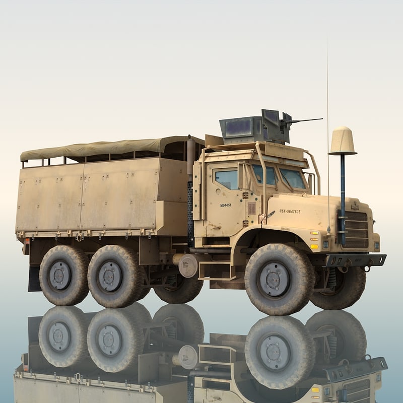 oshkosh mtvr military truck 3d max