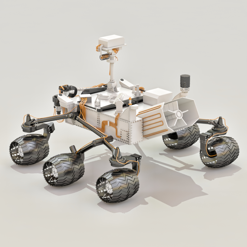 nasa mars rover curiosity 3d model